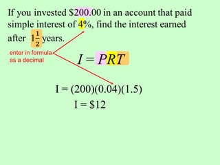 Simple Interest | PPTX