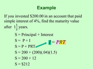 Simple Interest | PPTX