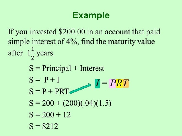 Simple Interest | PPTX