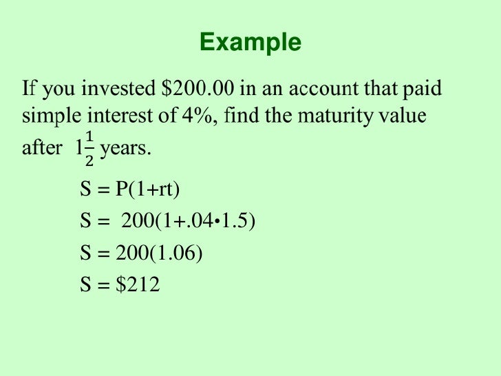 how to calculate maturity value in simple interest Simple interest how to calculate maturity value in simple interest Simple interest
