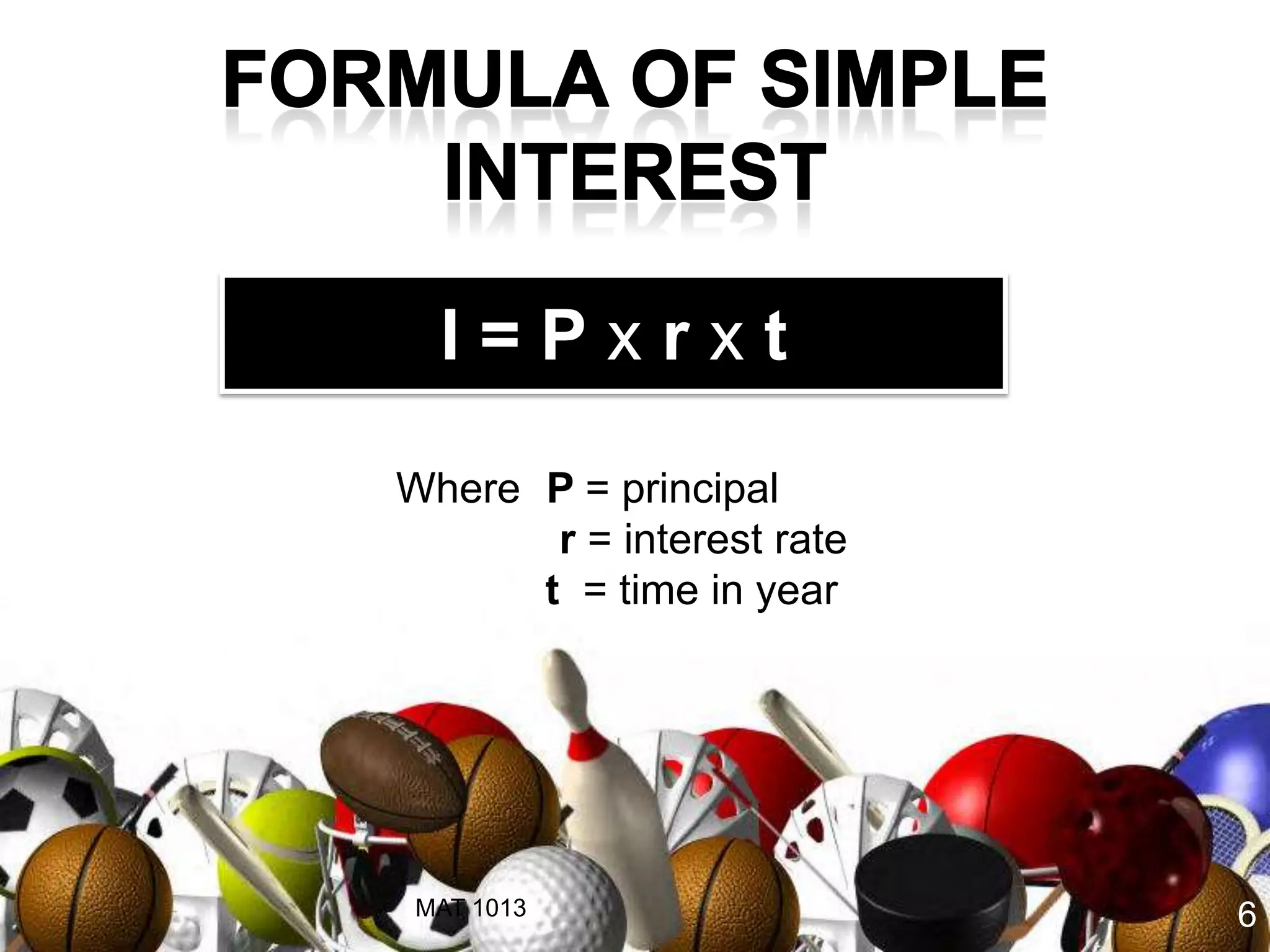 Simple Interest (Business Math) | PPTX