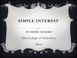 Simple Interest | PPT