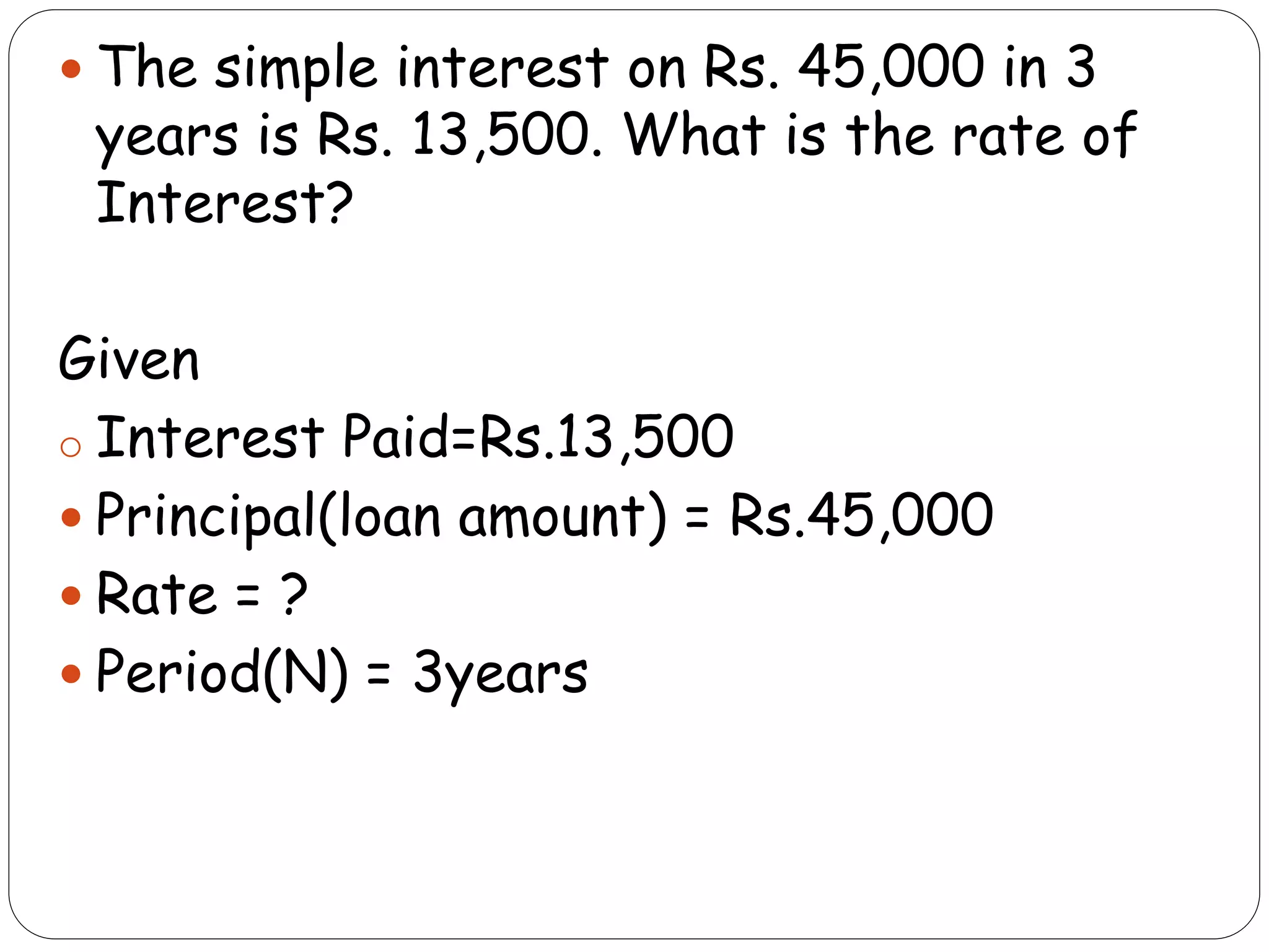 Simple interest | PPTX