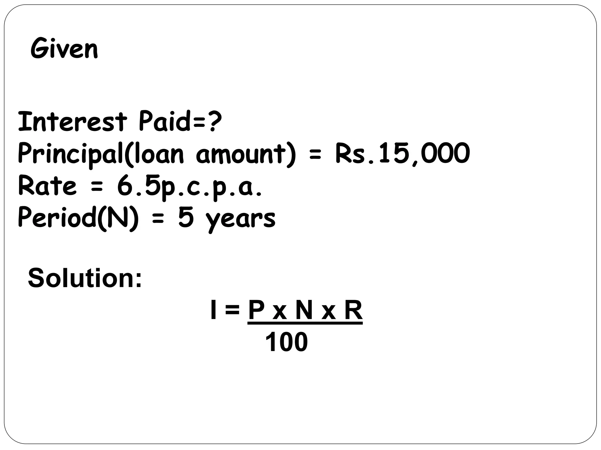 Simple interest | PPTX