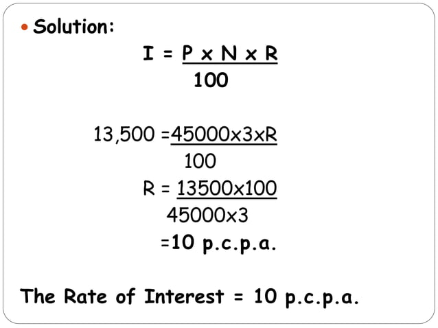 Simple interest | PPTX