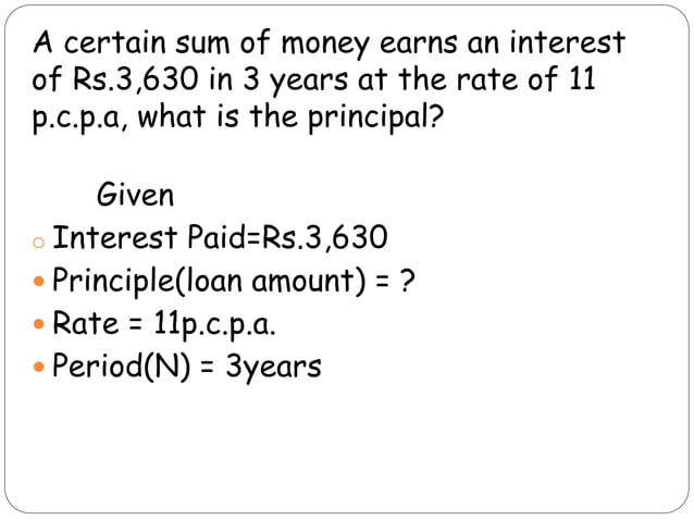 Simple interest | PPTX
