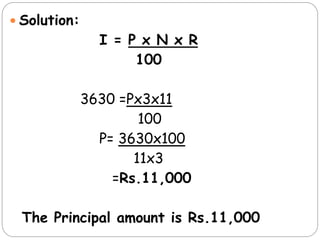 Simple interest | PPTX