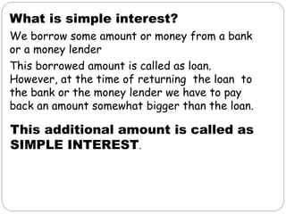 Simple interest | PPTX