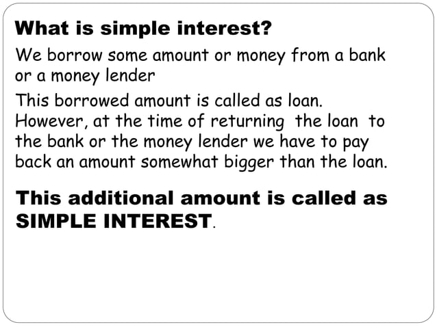 Simple interest | PPTX