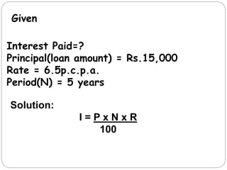 Simple interest | PPTX