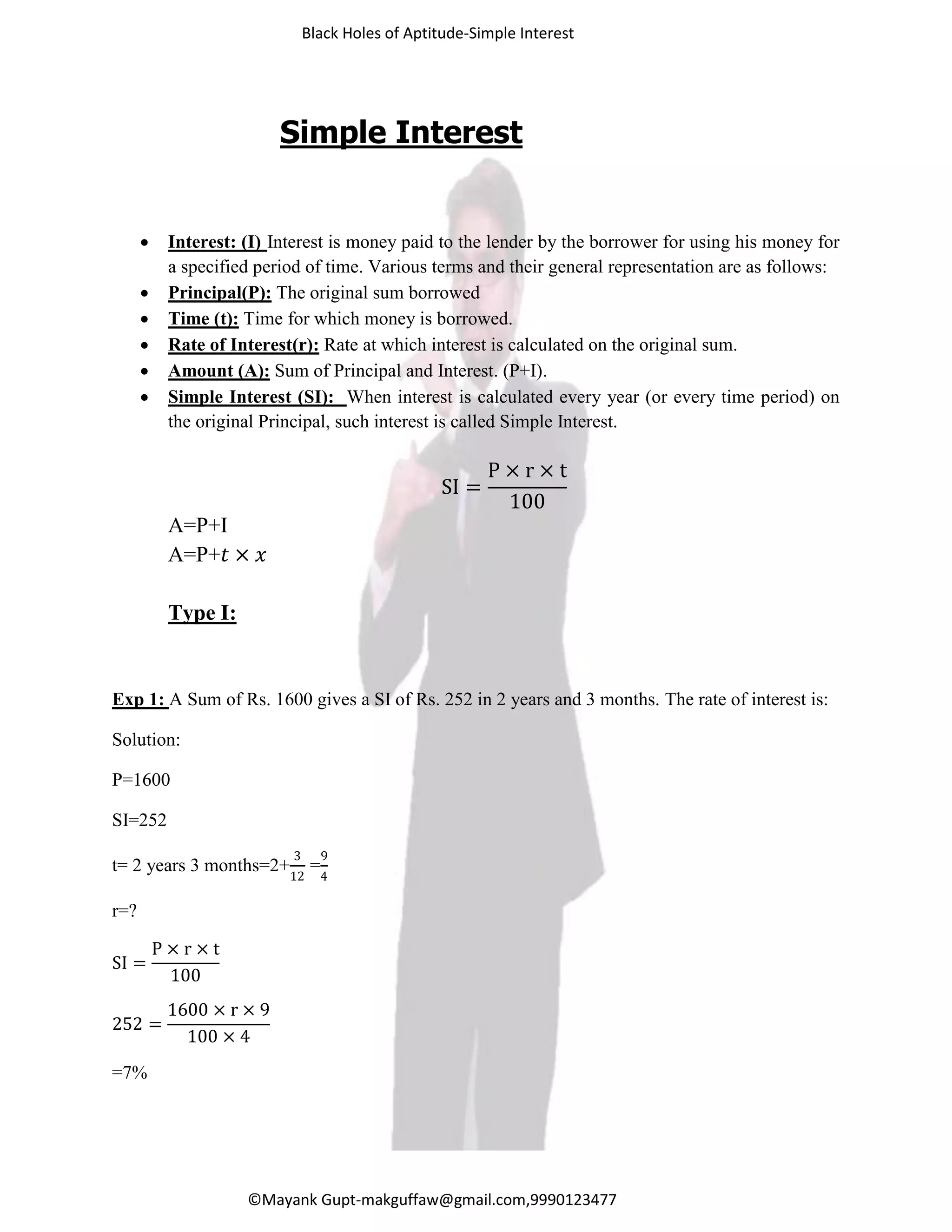 Simple interest | PDF | Stocks and Bonds | Personal Investing