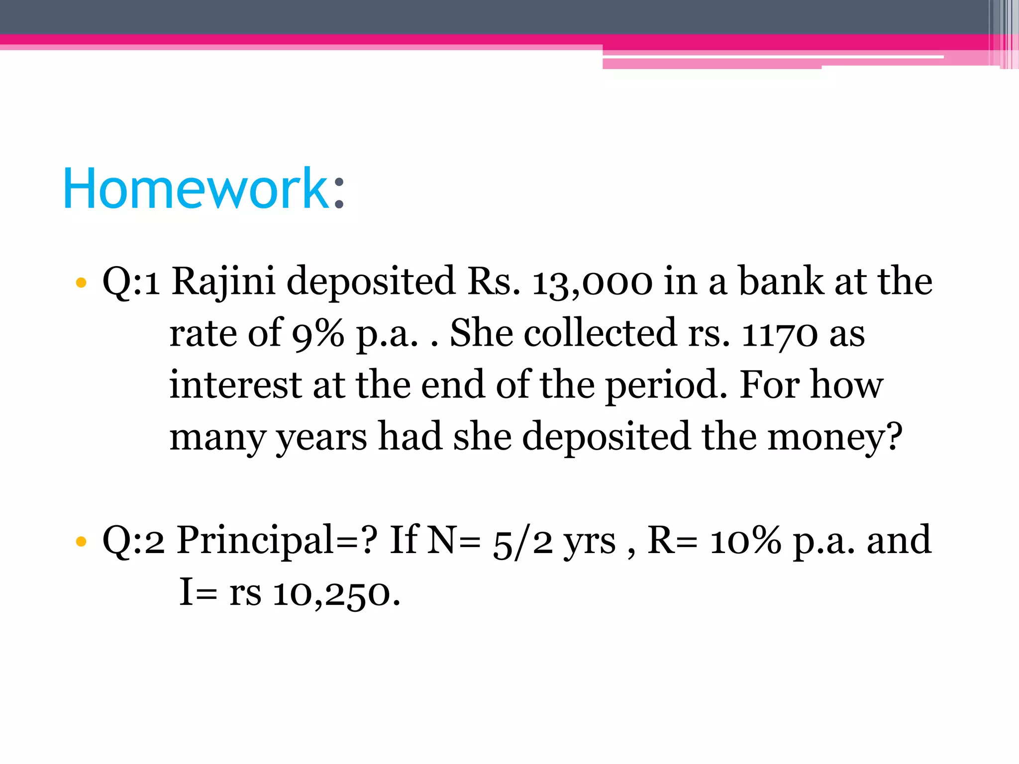 Simple interest | PPTX