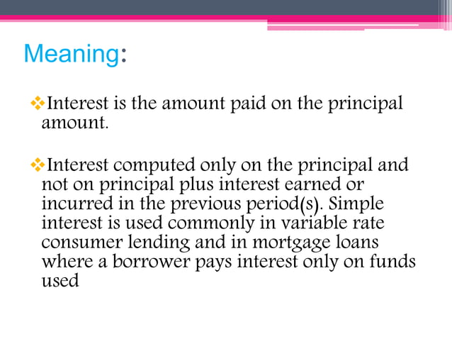 Simple interest | PPT