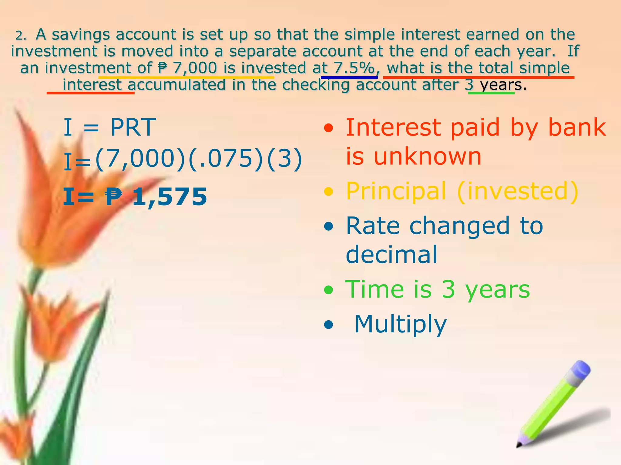 Simple interest | PPTX