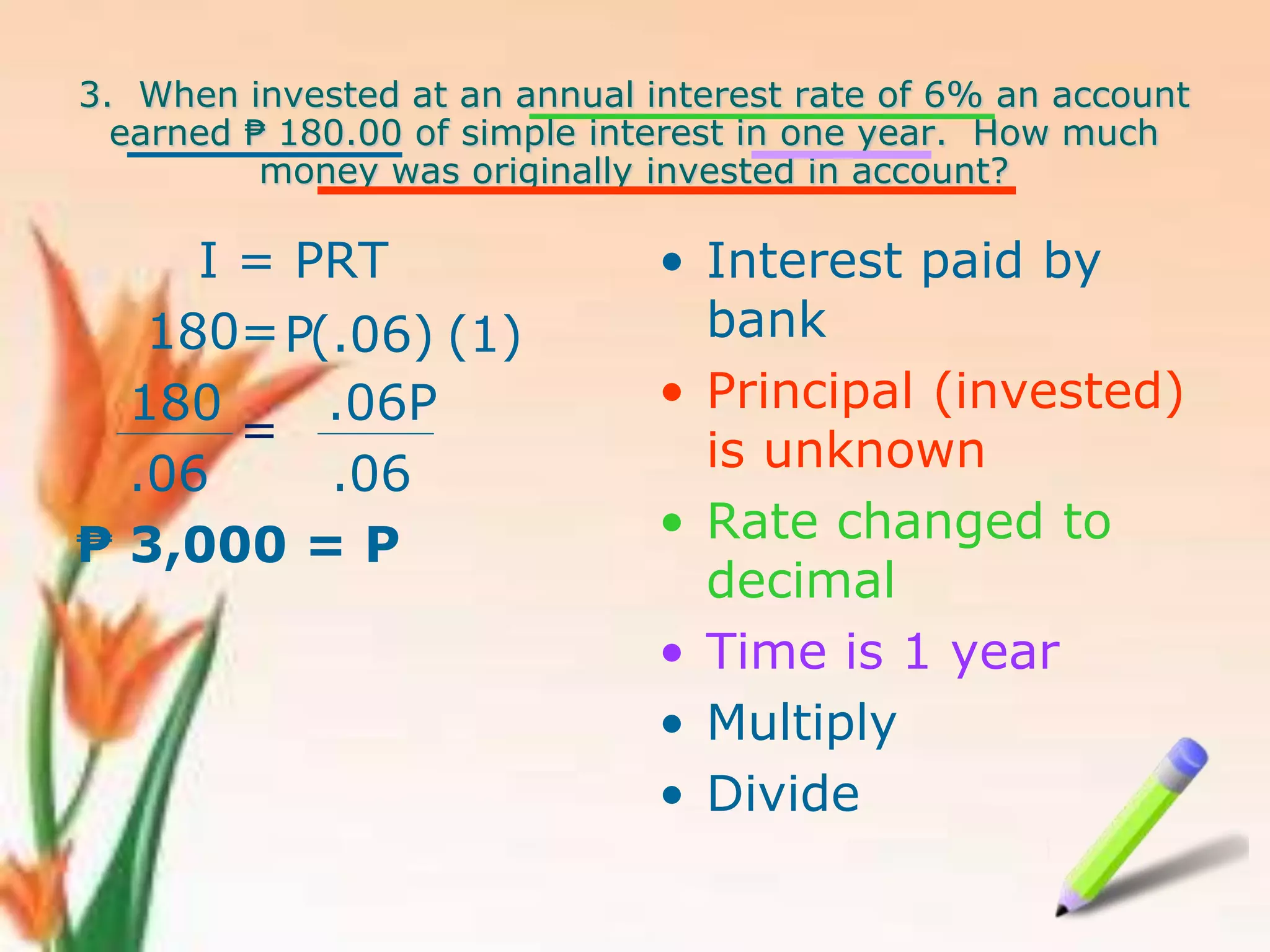 Simple interest | PPTX
