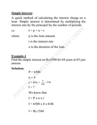 Simple interest | PDF
