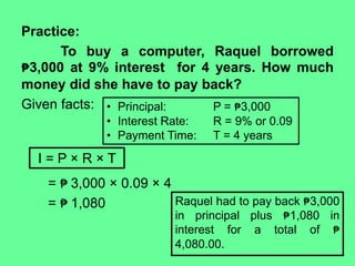 Simple interest | PPTX