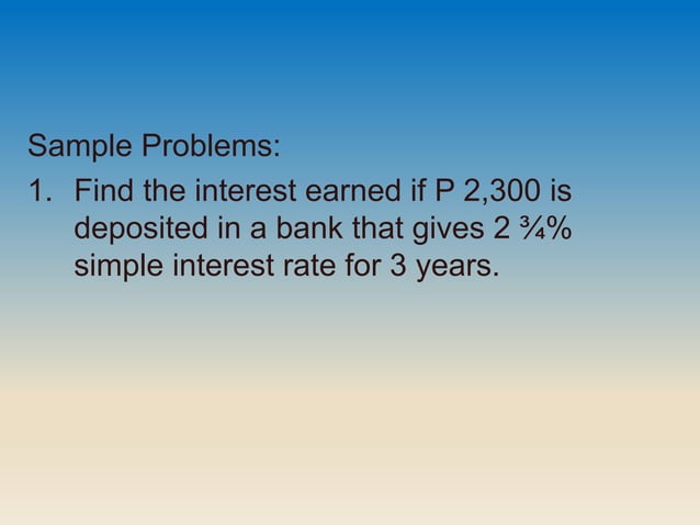 Simple Interest and Examples I PRT variables | PDF