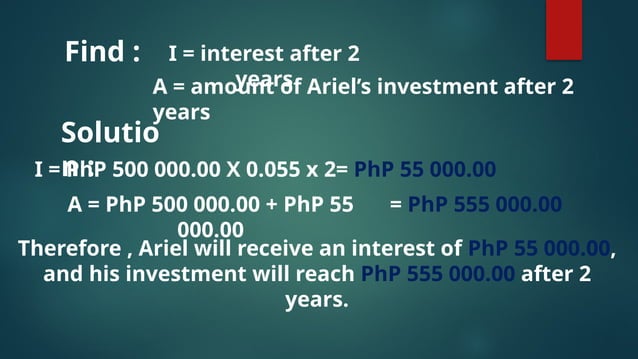 Grade 6 Unit 2 Lesson 3 -Simple Interest | PPTX