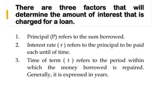 SIMPLE INTEREST and interest exampl.pptx