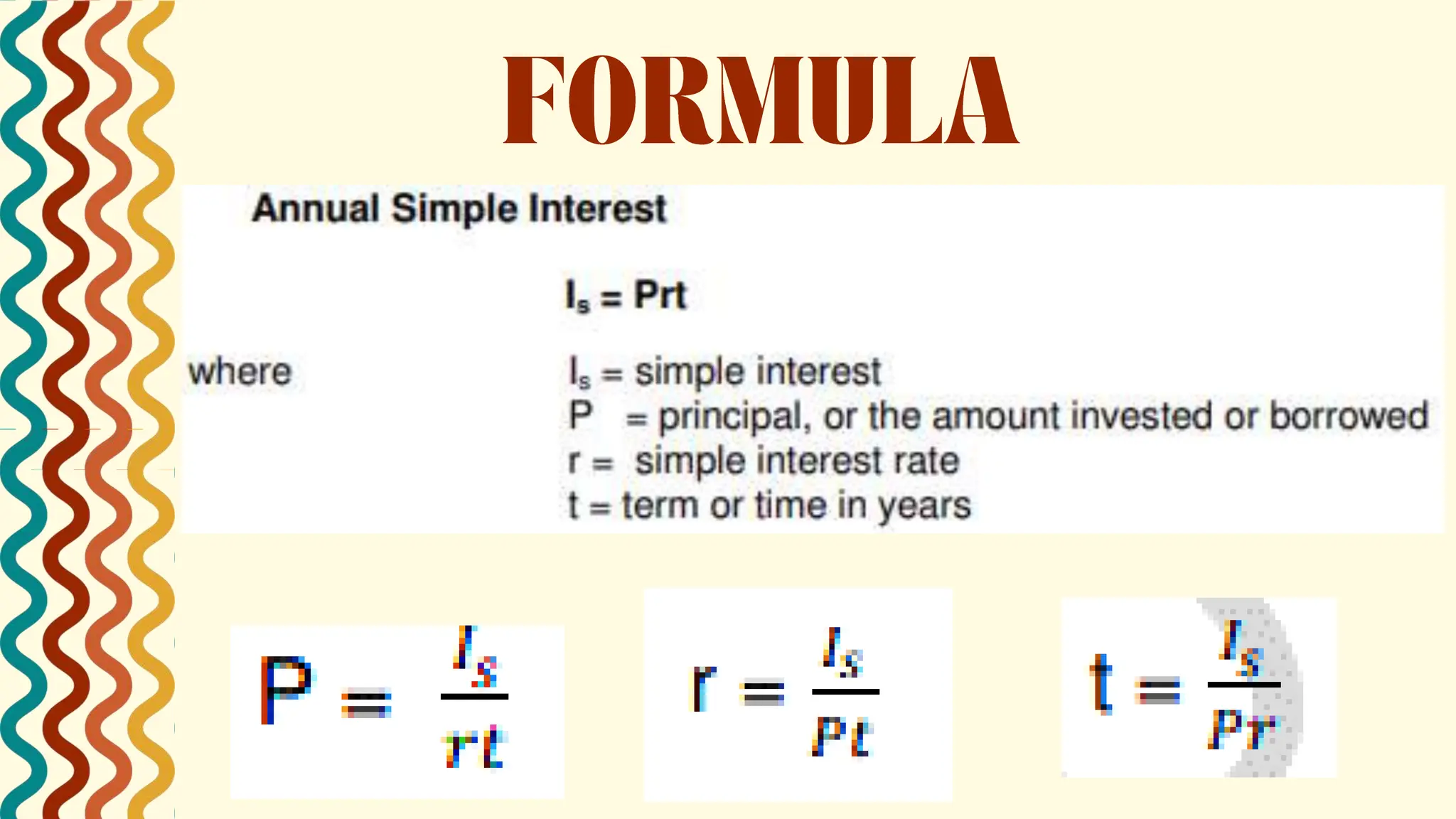 SIMPLE INTEREST week1.pptx | Stocks and Bonds | Personal Investing