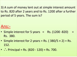Simpleintrest questions and answers | PDF | Stocks and Bonds | Personal ...