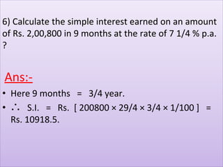 Simpleintrest questions and answers | PDF | Stocks and Bonds | Personal ...