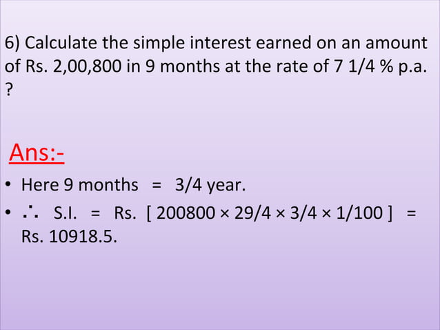 Simpleintrest questions and answers | PDF | Stocks and Bonds | Personal ...