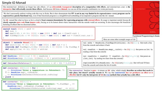 Simple Io Monad In Functional Programming In Scala Ppt