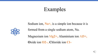 simple ions and compound ions | PPT