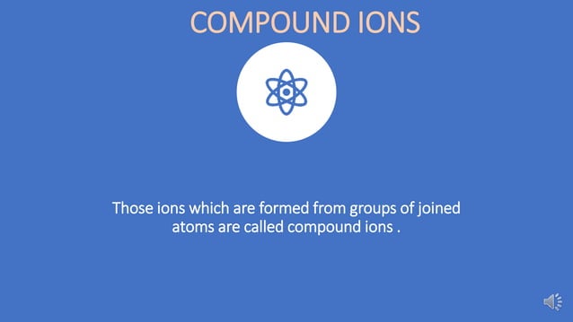 simple ions and compound ions | PPT