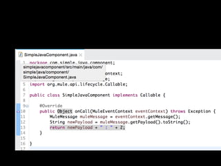 Simple Java component in Mule | PPT