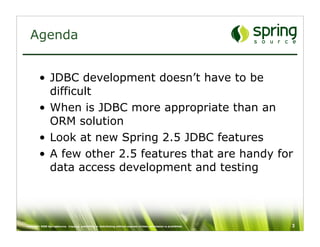 Simple Jdbc With Spring 2.5 | PPT