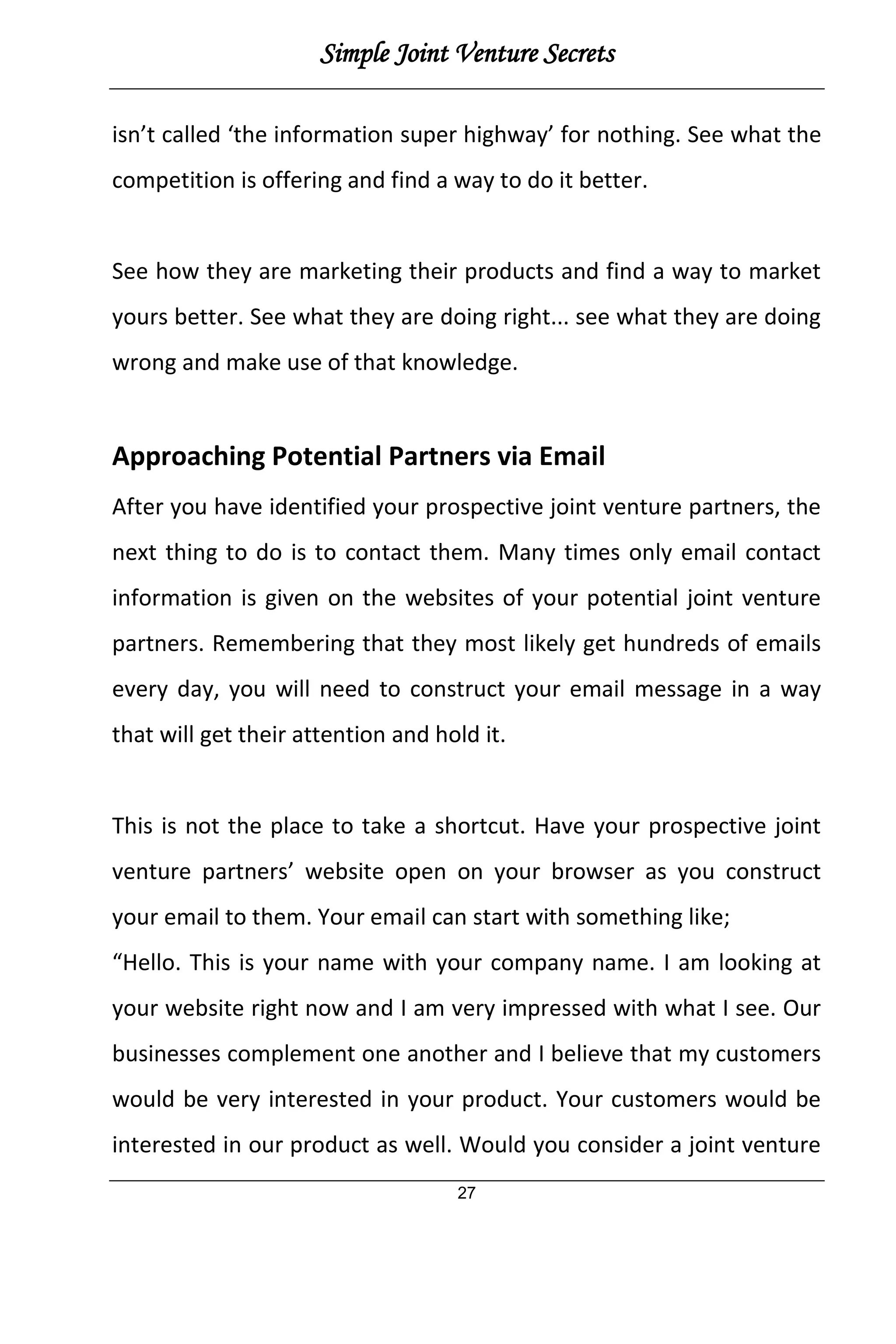 Simple Joint Venture Secrets.pdf