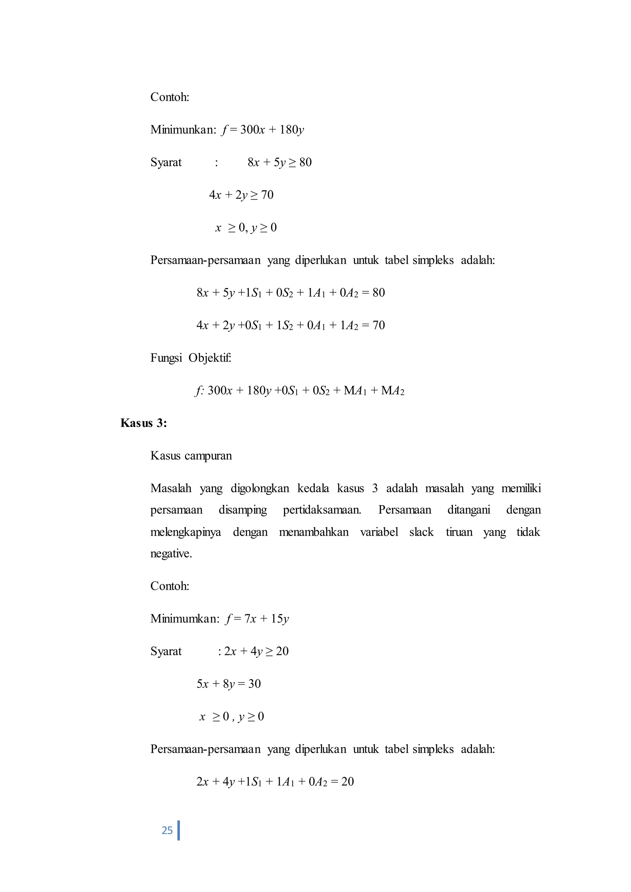 Program Linear dan Metode Simpleks | DOCX