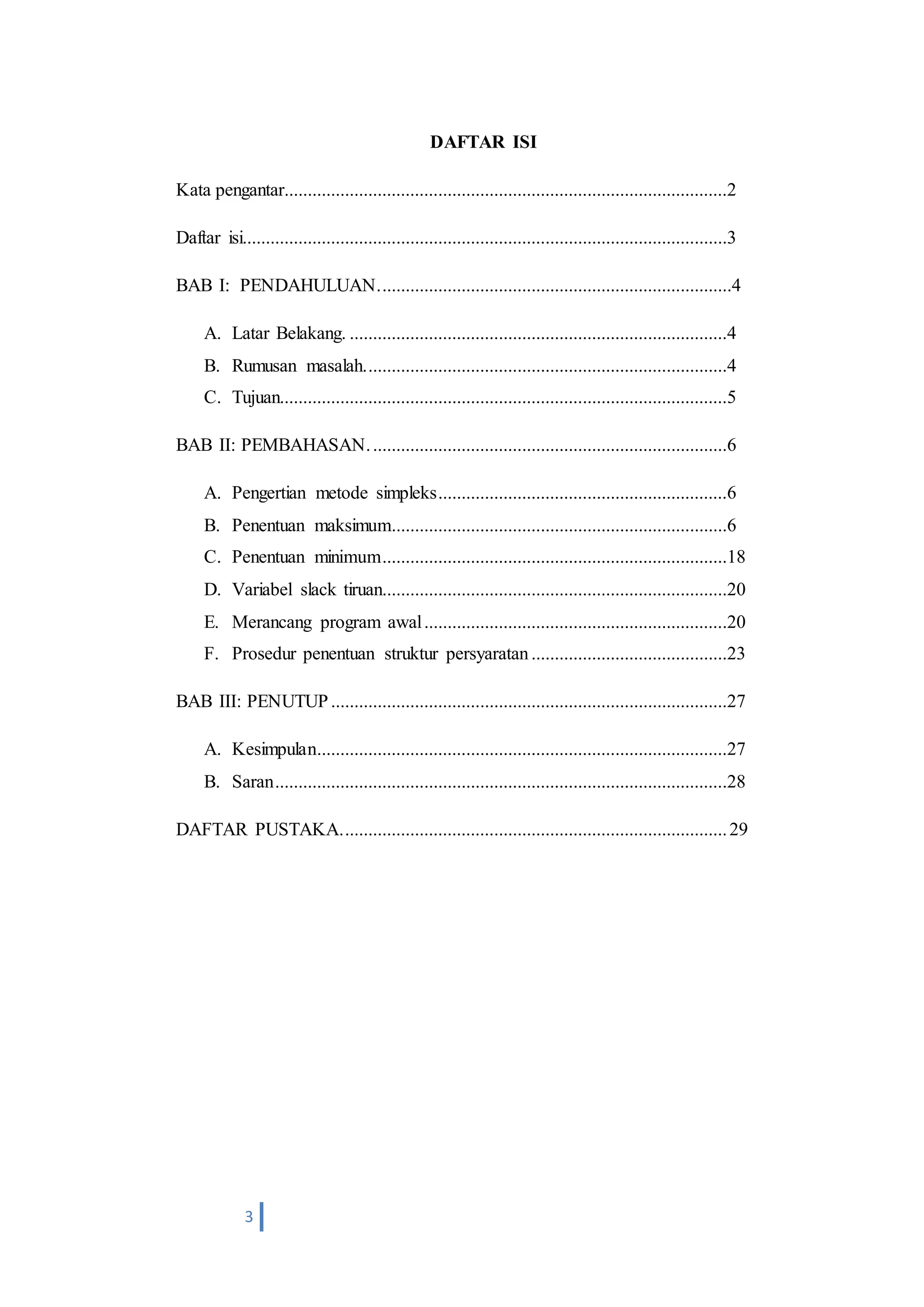 Program Linear dan Metode Simpleks | DOCX