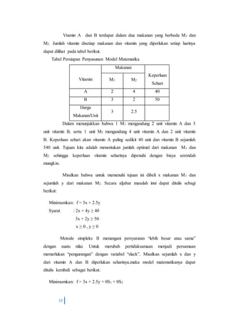 Program Linear dan Metode Simpleks | DOCX