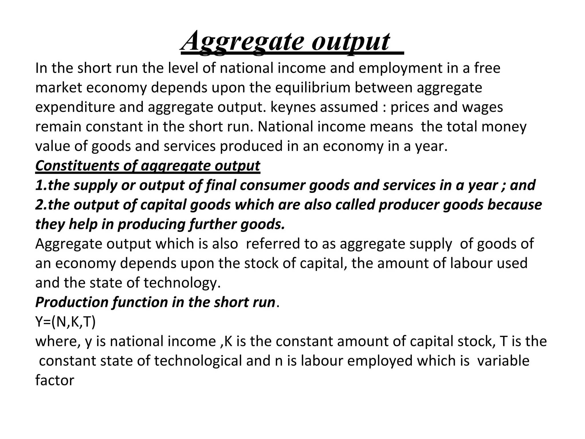 Simple keynesian model of income determination | ODP