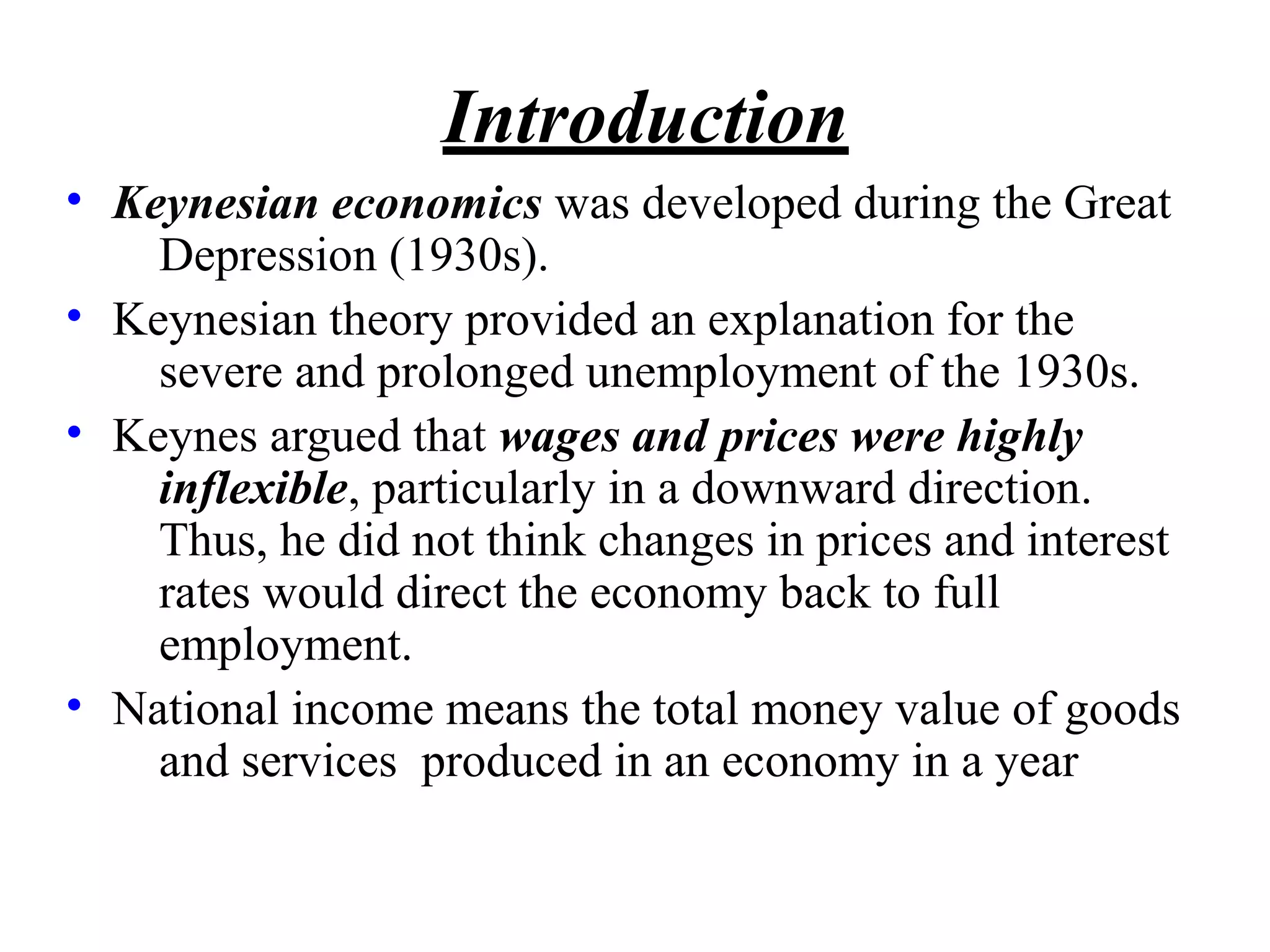 Simple keynesian model of income determination | ODP