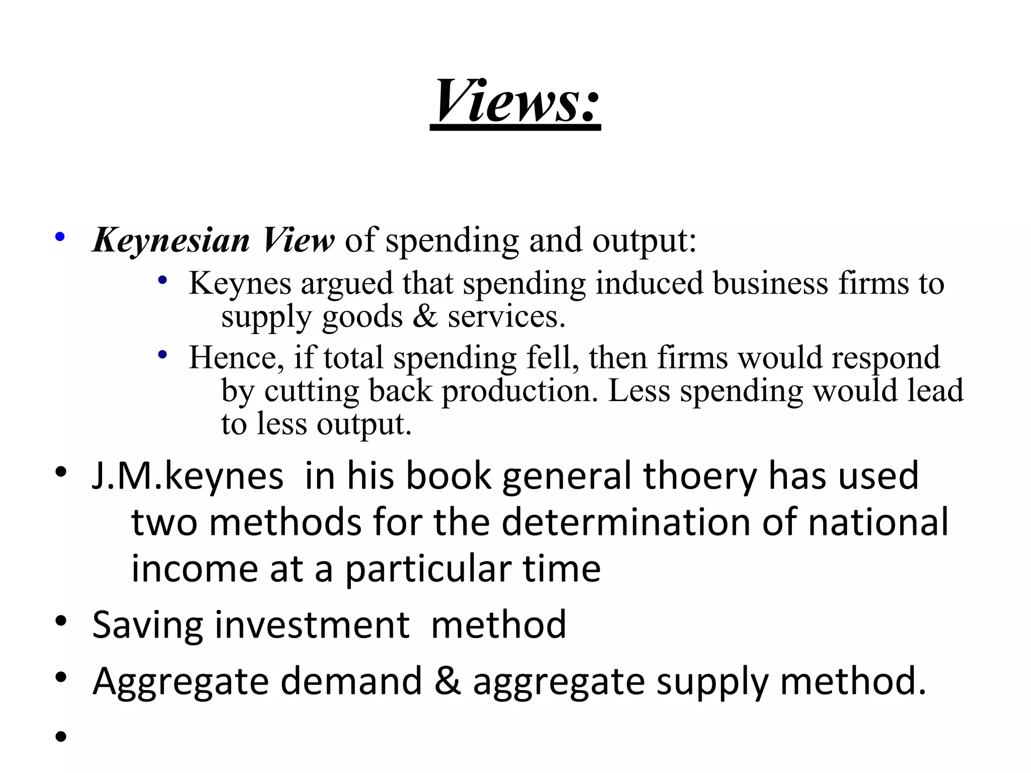 Simple keynesian model of income determination | ODP