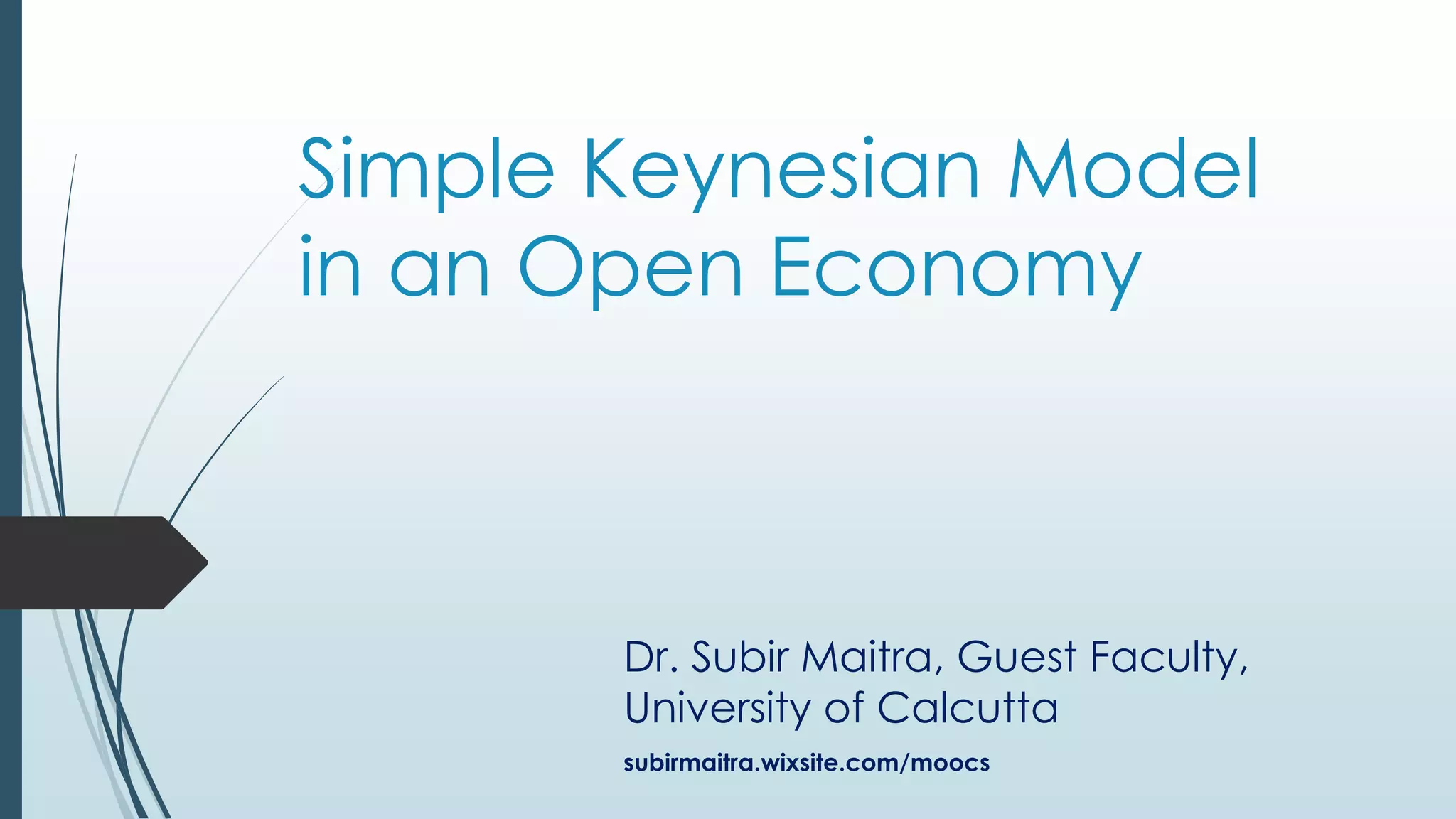 Simple keynesian model in an open economy | PDF