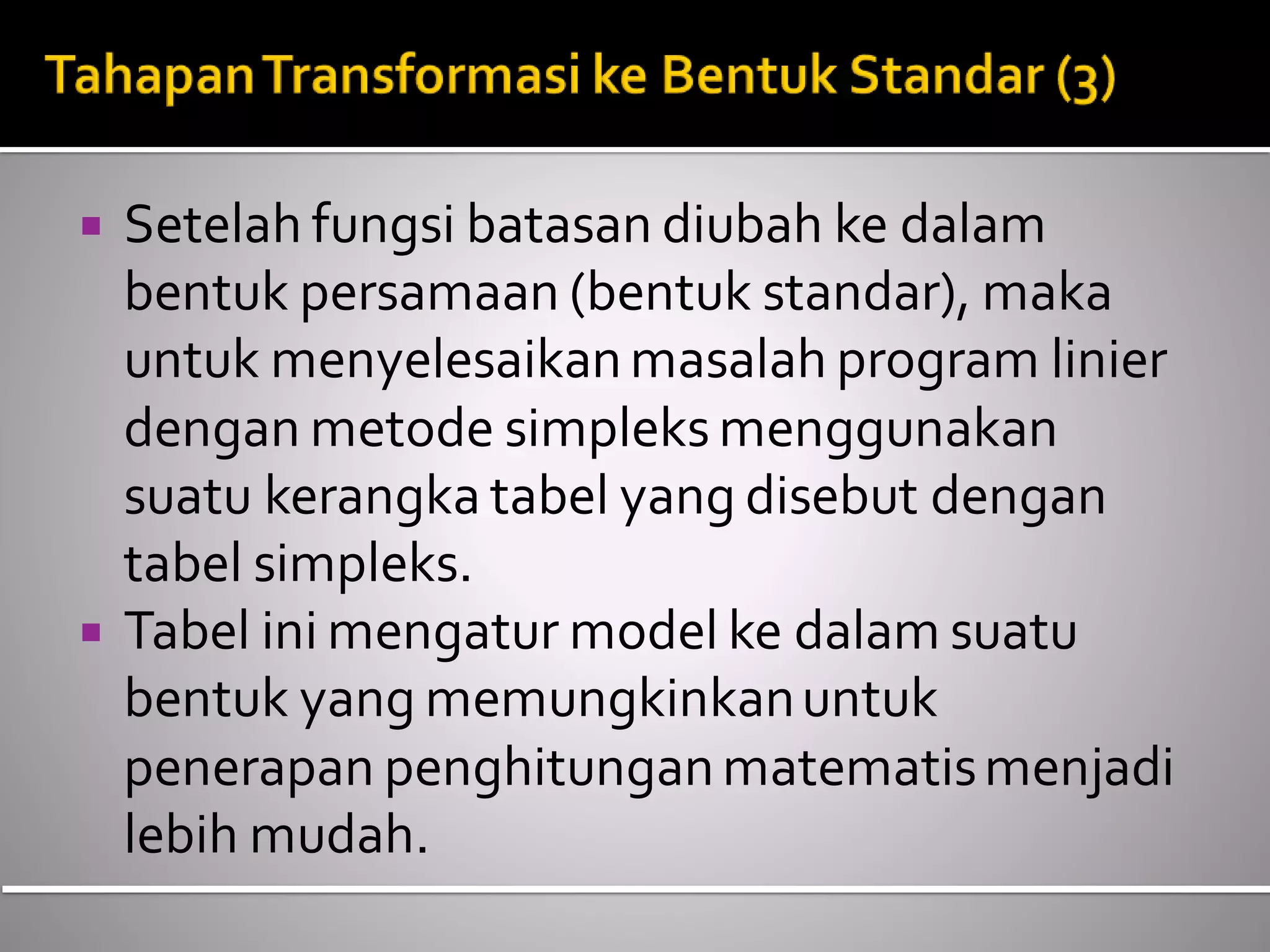 Metode Simpleks - Riset Operasional | PDF