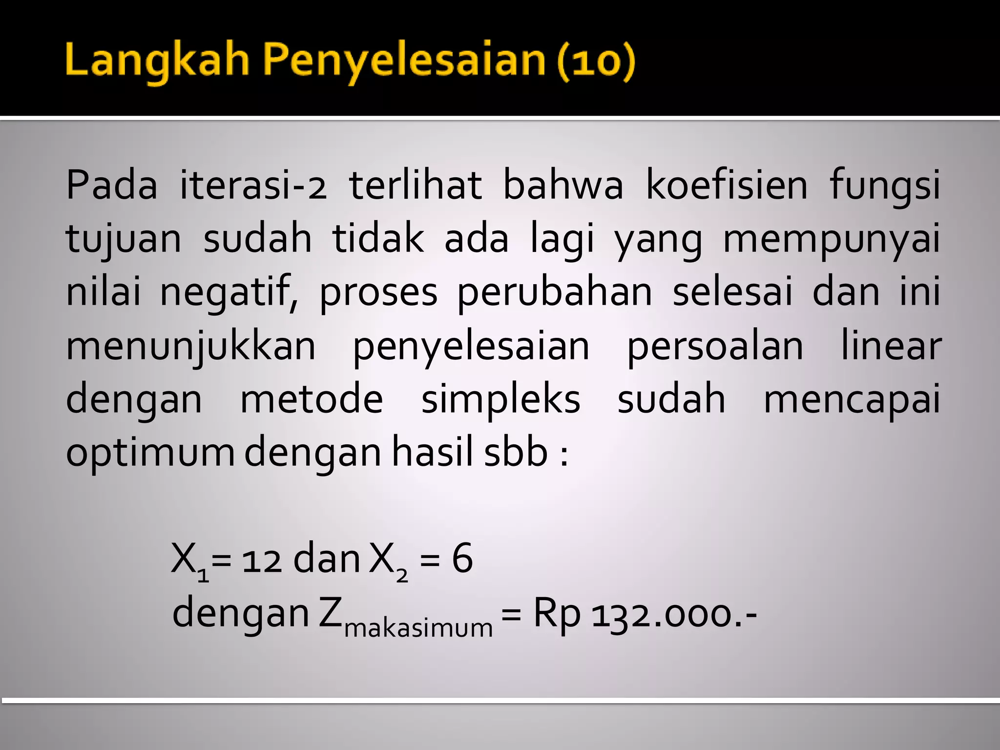 Metode Simpleks - Riset Operasional | PDF