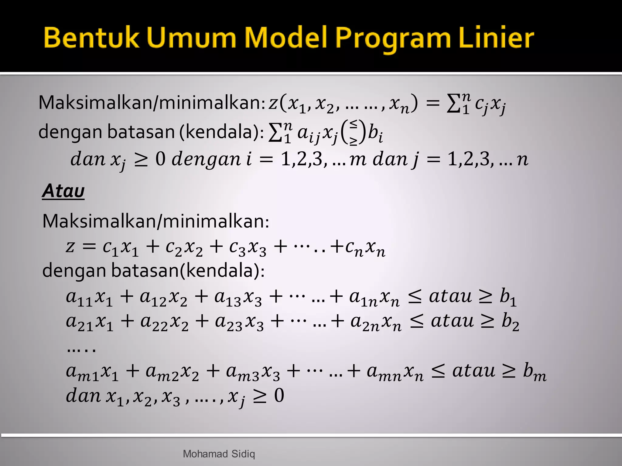 Metode Simpleks - Riset Operasional | PDF