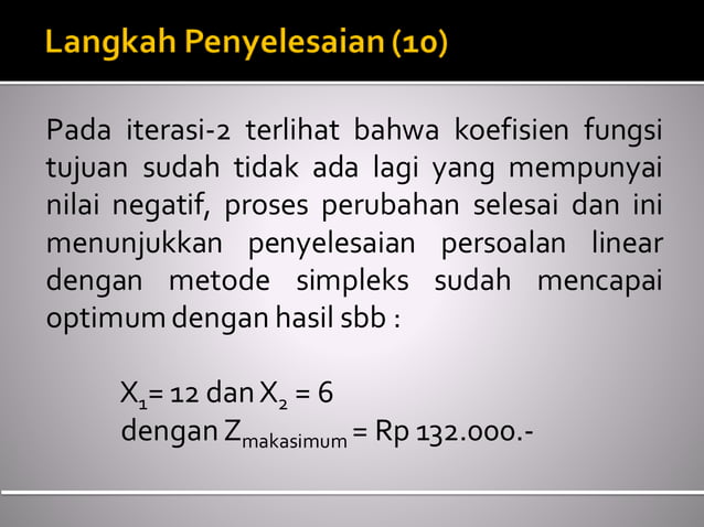 Metode Simpleks - Riset Operasional | PDF