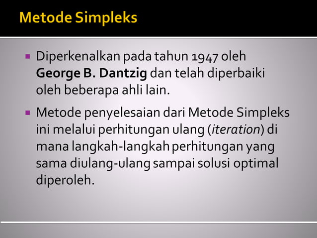 Metode Simpleks - Riset Operasional | PDF
