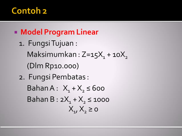 Metode Simpleks - Riset Operasional | PDF