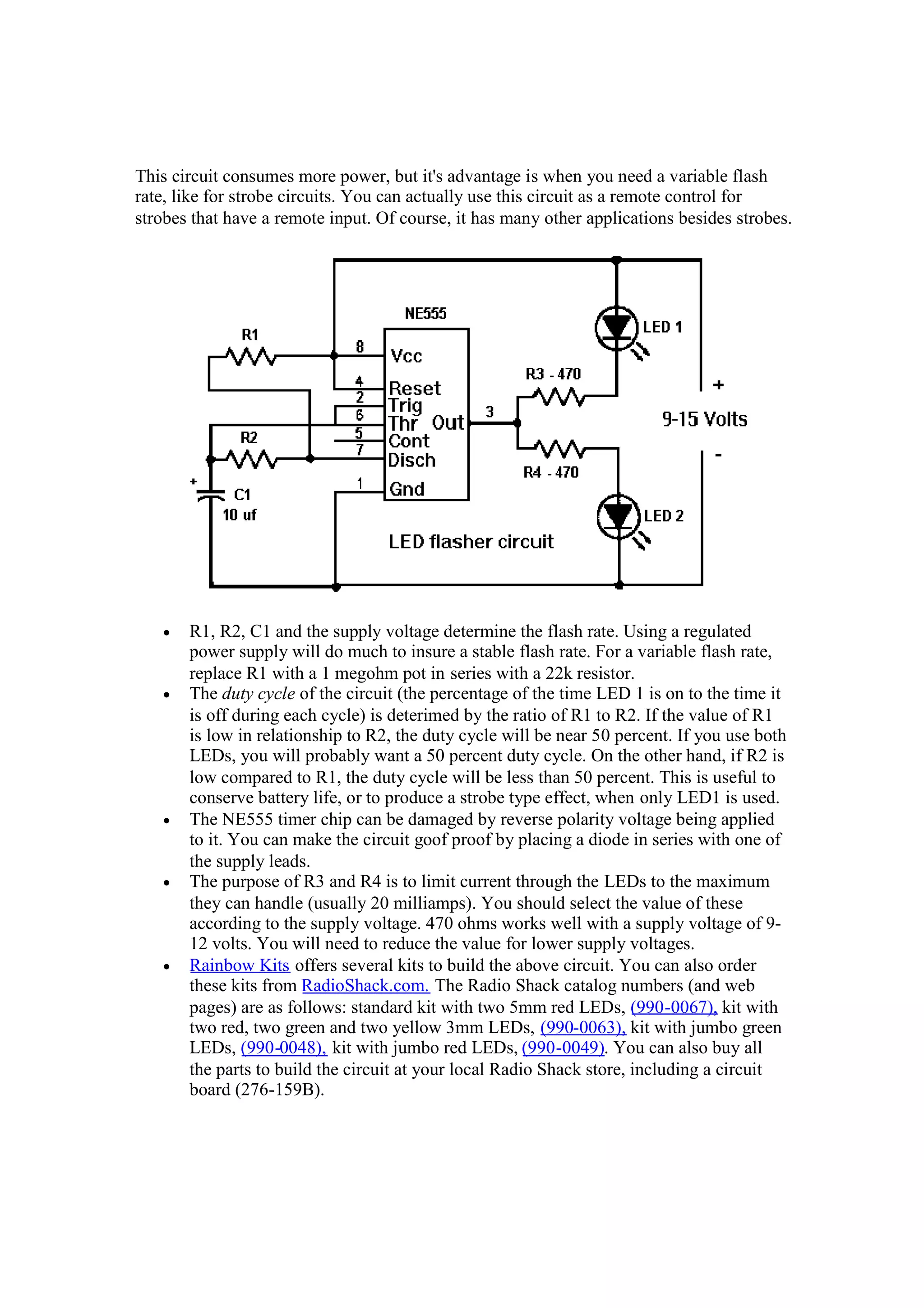 Simple led flasher circuits | PDF