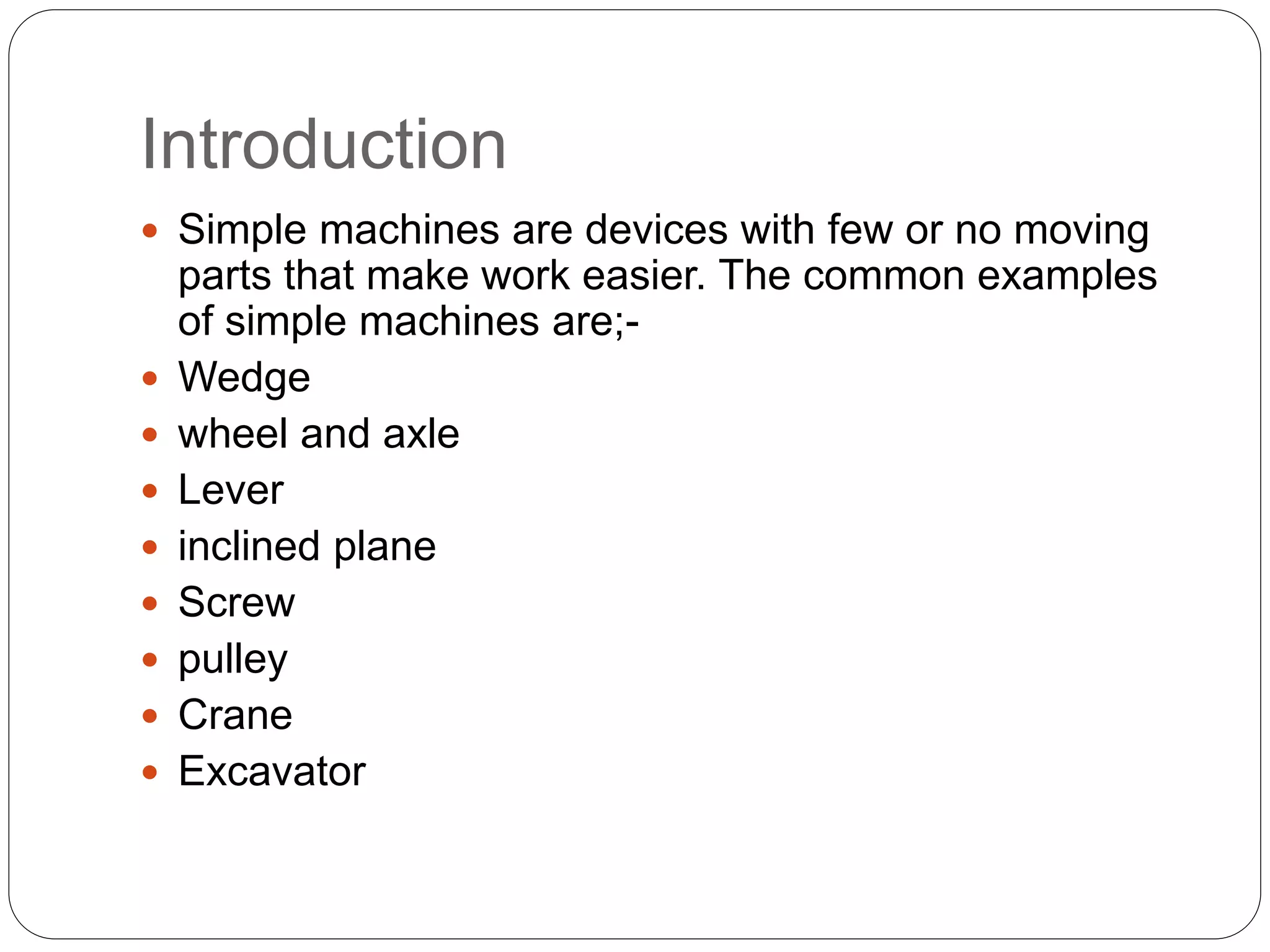 Simple lifting machine | PPTX