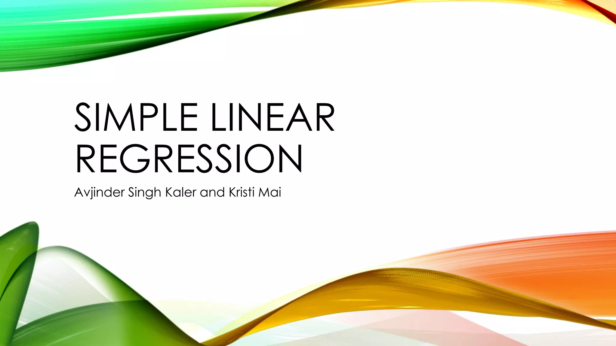 Simple linear regression | PPT Simple linear regression | PPT